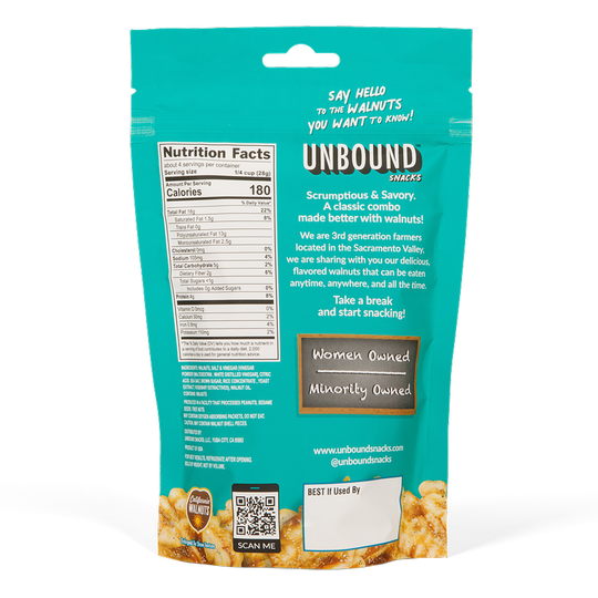 Welcome to Unbound Snacks! Unbelievably Delicious Walnuts
