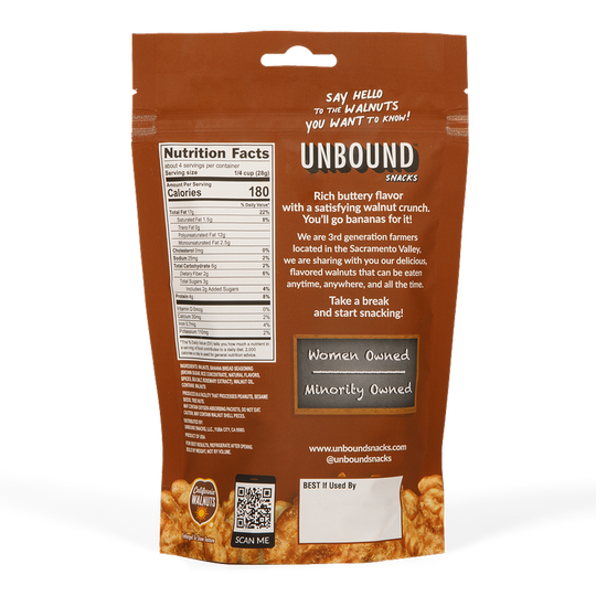 Welcome to Unbound Snacks! Unbelievably Delicious Walnuts